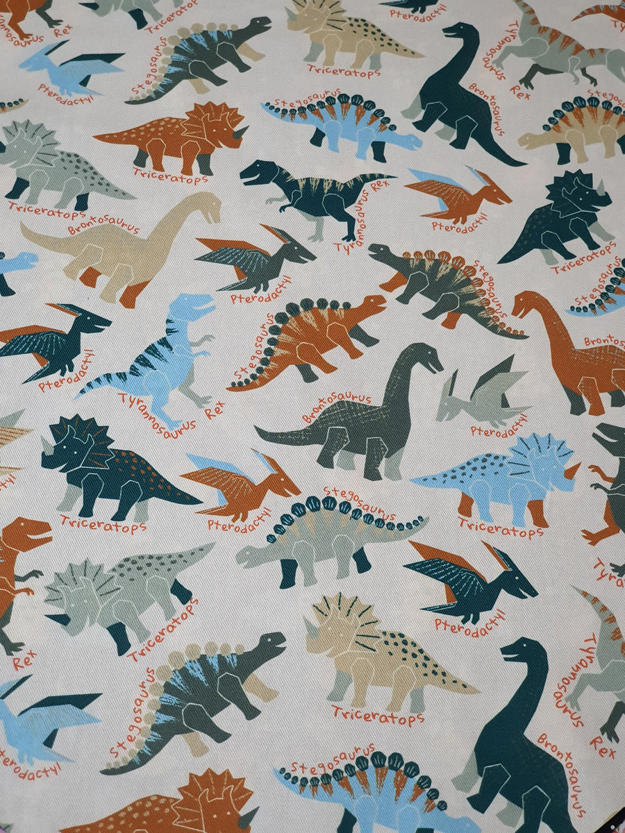 Pram/stroller seat liner-Stomping dinosaurs – Funky Babyz