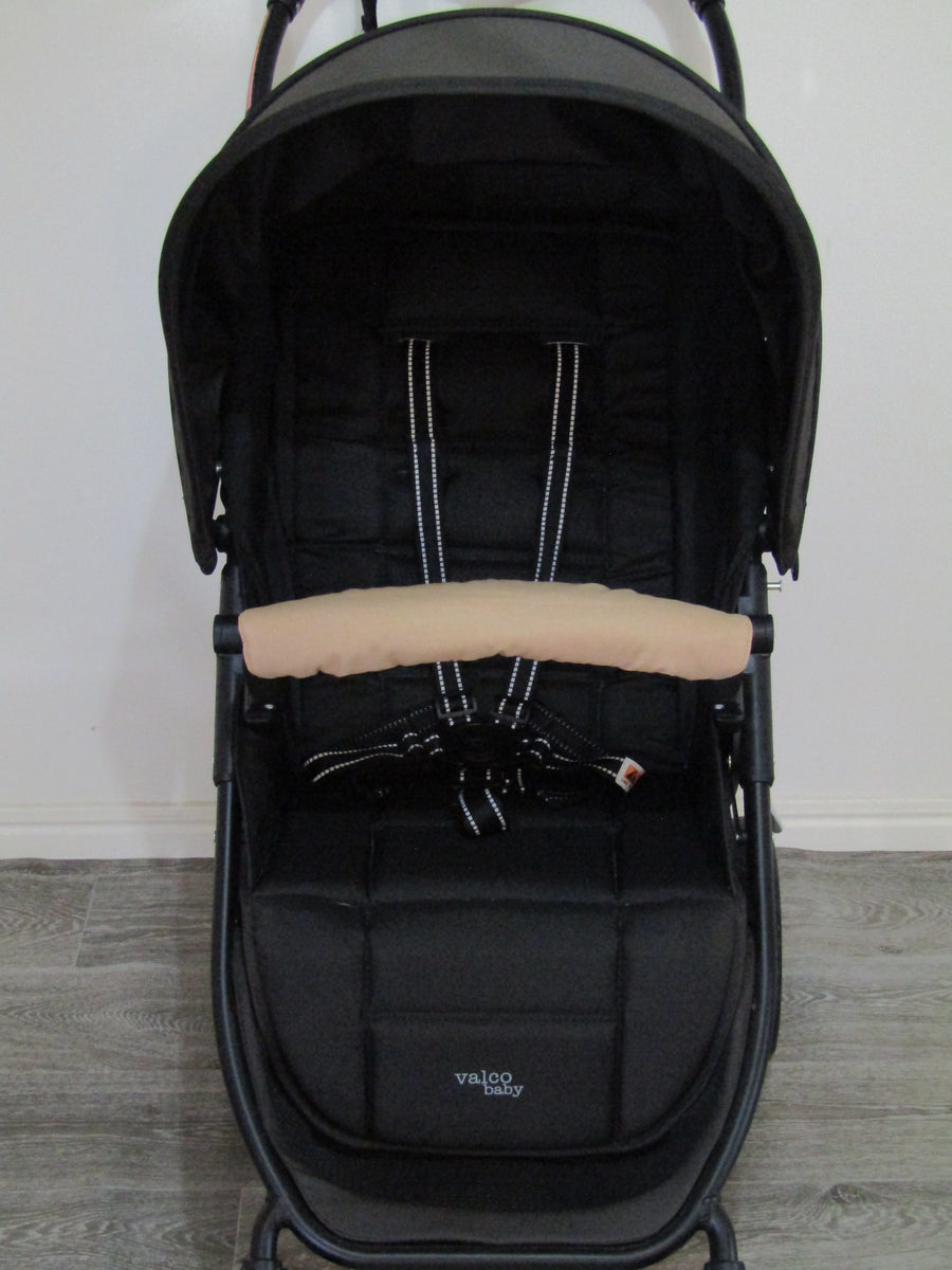 Pram belly bar cover-Gold,blue peacock swirls – Funky Babyz